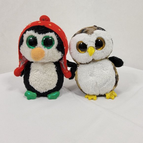 Ty | Toys | Ty Beanie Babies Owliver The Owl And Freeze The Penguin ...